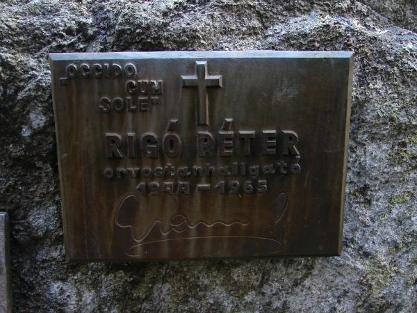 A Szimbolikus temető magyar emléktáblái – Rigó Péter
